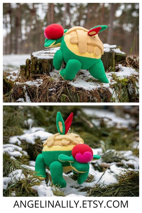 Appletun Pokemon Plush Handmade Shiny Appletun Plush Soft Plushie 14 5x10 In Made To Order