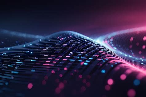 premium photo binary code wave background tech texture