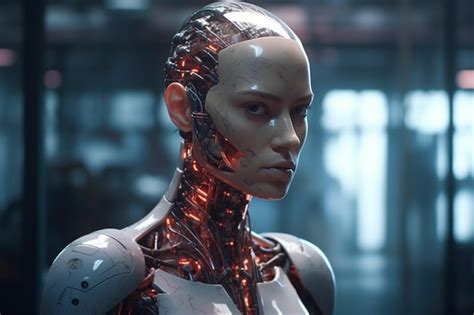 Premium Ai Image Android Lady Generative Ai