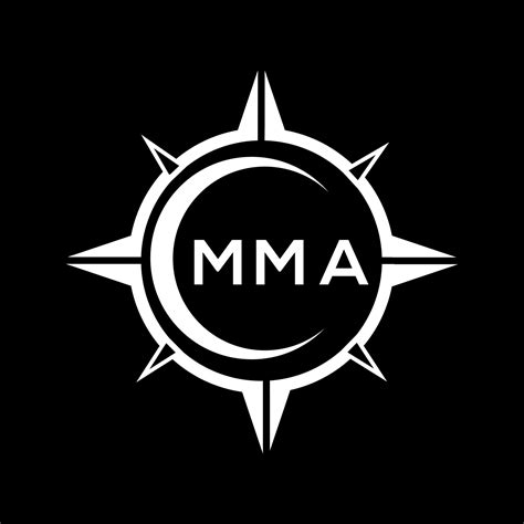 Mma Abstract Monogram Shield Logo Design On Black Background Mma Creative Initials Letter Logo