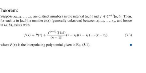 Solved Heorem Suppose X0x1xn Are Distinct Numbers In