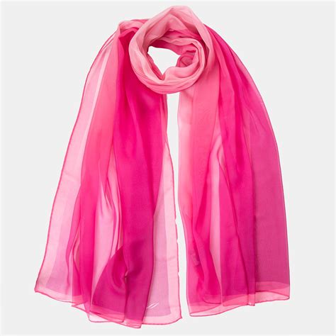 Hot Pink Chiffon Scarf