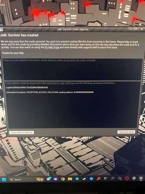 [pc] The Game Crashes At Startup After The Jedi Survivor Screen R Starwarsjedisurvivor
