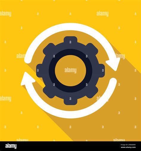 Gear With Circular Arrows Representing Process Optimization Efficiency And Continuous