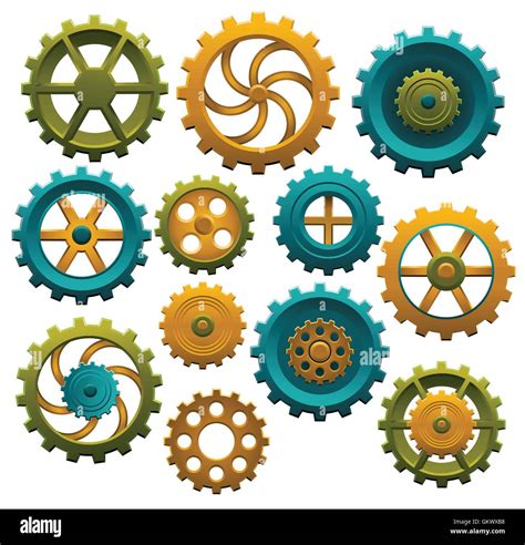 Set Of Vector Cogs Stock Vector Image Art Alamy