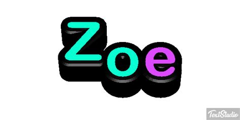 Zoe Name Animated  Logo Designs