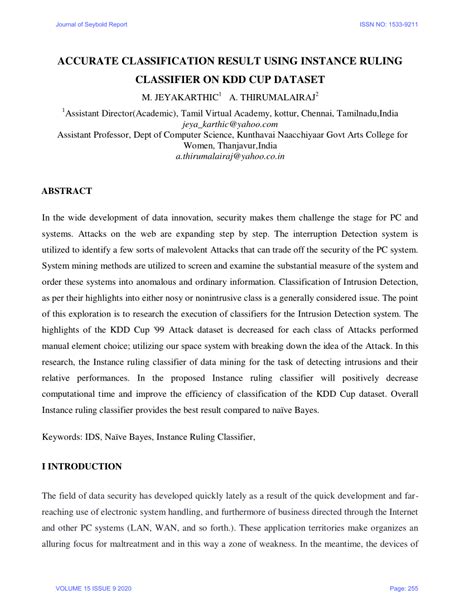 Pdf Ids Navies Bayes Jk