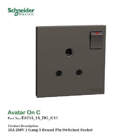 Schneider Avataron C 13a 250v Switched Socket Delight Optoelectronics Pte Ltd