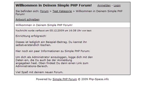 simple php forum kostenloses php forum script