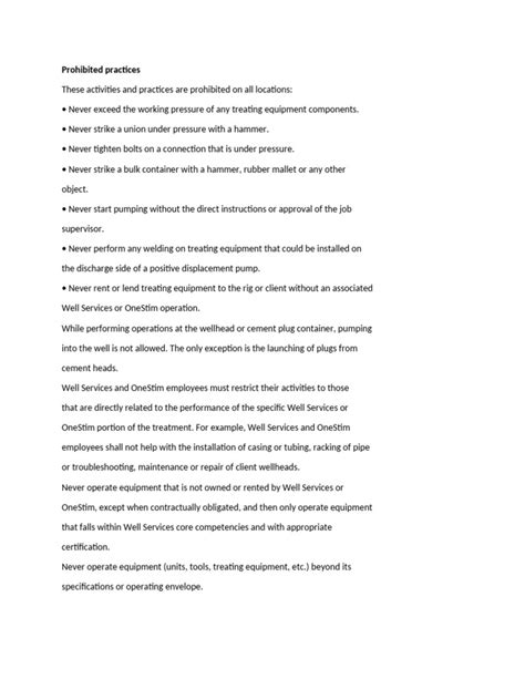 Prohibited Practices Pdf