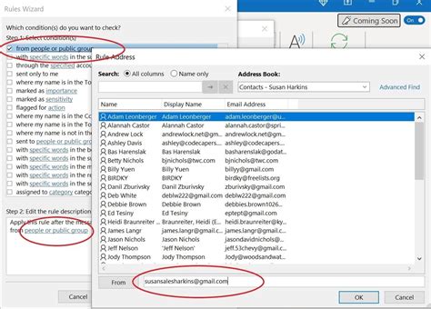 How To Display An Alert When Outlook Email From A Specific Address