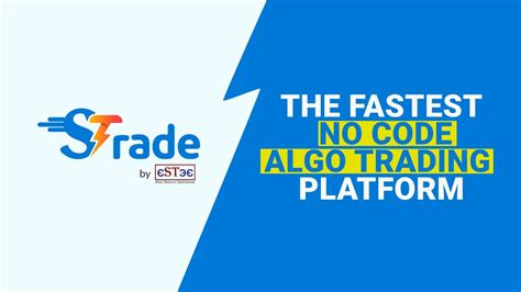 The Fastest No Code Algo Trading Platform Youtube