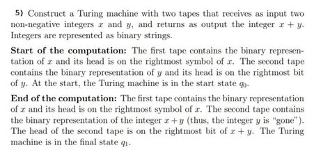 Solved Construct A Turing Machine With Two Tapes That Chegg