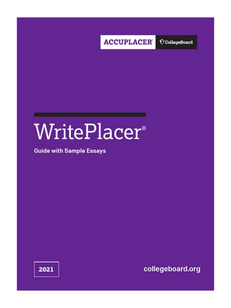 Accuplacer Writeplacer Sample Essays Pdf Thought Essays