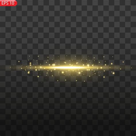 검정색 배경에 추상적이고 세련된 조명 효과 골드 빛나는 네온 라인 황금빛 빛나는 먼지 프리미엄 벡터