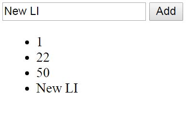 Javascript Add LI To UL C JAVA PHP Programming Source Code