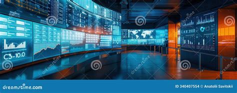 A Logistics Control Center Features Large Screens Showing Real Time Delivery Routes Statuses