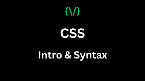 Mentality Css Introduction And Syntax Youtube Mentality Css Introduction And Syntax Youtube