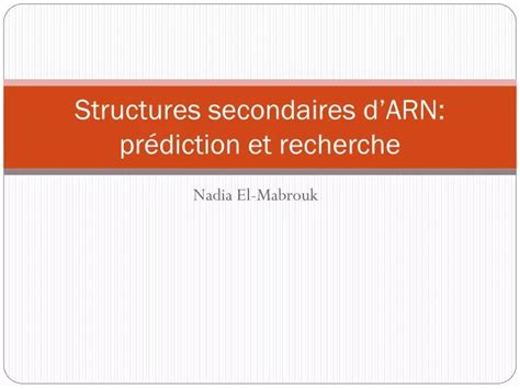 Ppt Structures Secondaires Darn Prédiction Et Recherche Powerpoint Presentation Id 3952762