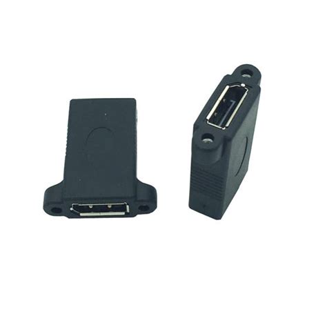 Panel Mount DisplayPort Female To DisplayPort Female Coupler Adapter