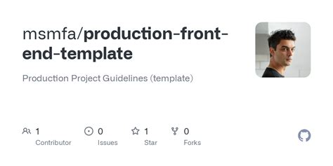 Github Msmfa Production Front End Template Production Project
