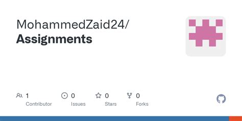 Github Mohammedzaid24assignments