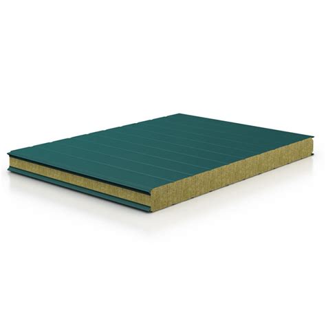 Structural Wall Panel Fire Proof Sound Proof Rock Wool Sandwich Panel