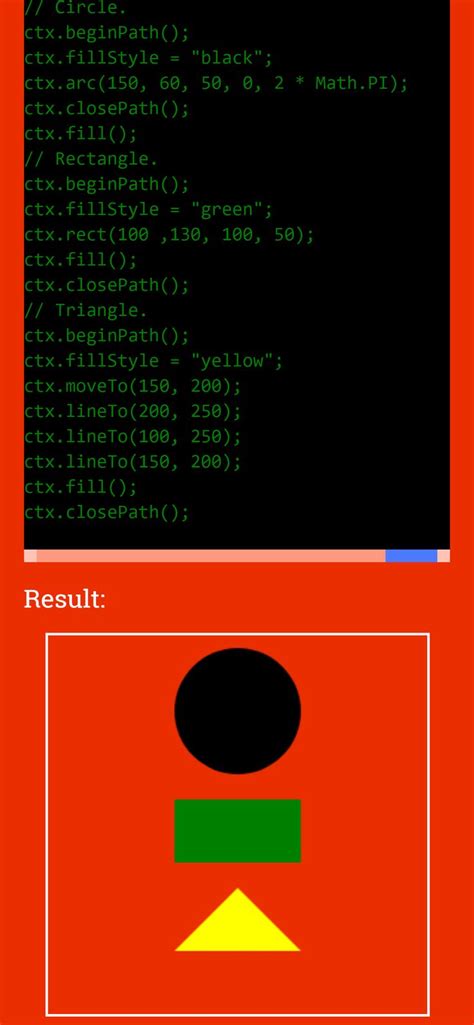 Draw Geometrical Shapes In Html Canvas With Javascript
