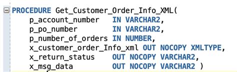 Question What Is The Best Way To Call An Oracle Stored Procedure That Has An Input Of Xml And