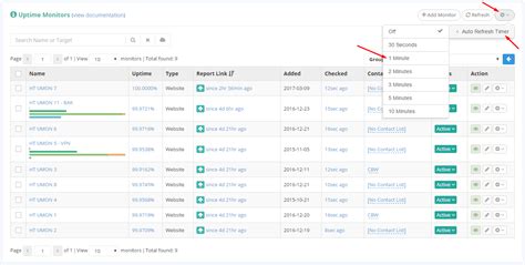 Auto Refresh Timer Hetrixtools