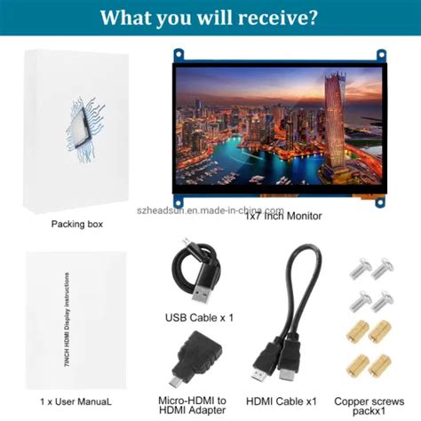 Raspberry Pi Touchscreen Lcd Monitor 7inch Ips 1024x600 Usb Hdmi Portable Capacitive Touch