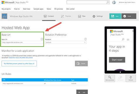 Building Hosted Web Apps With Windows App Studio Windows Developer Blog