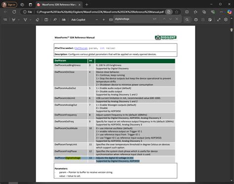 Digital Discovery And Wfsdk How Do I Set The Output Mode To Push Pull