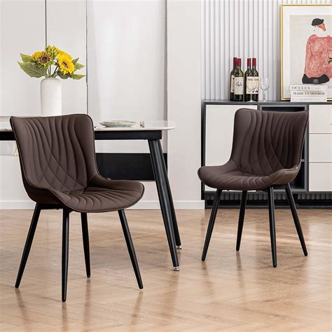 Amazon.com - YOUTASTE Dining Chairs Set of 2 Upholstered Mid Century ...