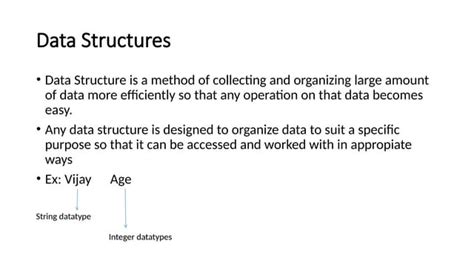 Introduction To Datastructures Presentation Pptx