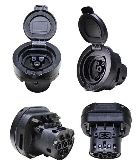 Iec 62196 Type 2 Female Socket 13phase 16a32a Ev Station Side Type 2 Evse Socket With E Lock