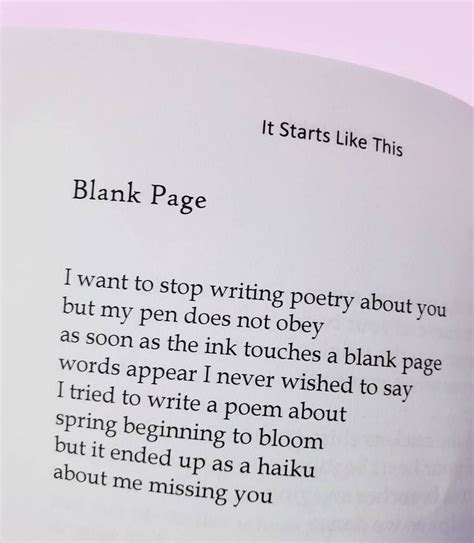 Blank Page An Excerpt From My First Poetry Book It Starts Like This