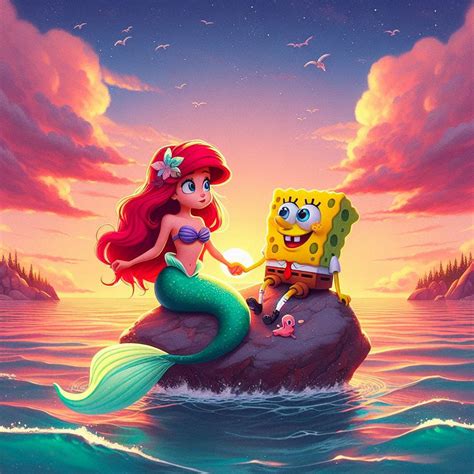 Ariel And Spongebob By Spongebobnintendo20 On Deviantart