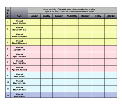 FREE 7 Sample Exercise Log Templates In PDF MS Word
