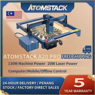 Ready StockATOMSTACK A20 Pro Laser Engraver 130W Engraving Cutting Machine With F30 Pro Air