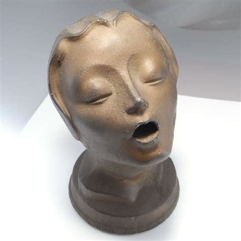 Art Deco Statue Metal Face Woman Erotic Statue S Art Deco Sculpture Cigarette Lighter