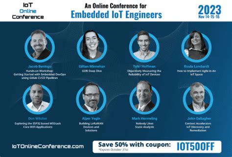 Register Now For The Iot Online Conference 1416 November Percepio