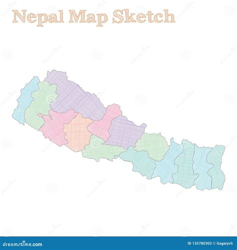 Nepal Map Stock Vector Illustration Of Create Infographic 135780303