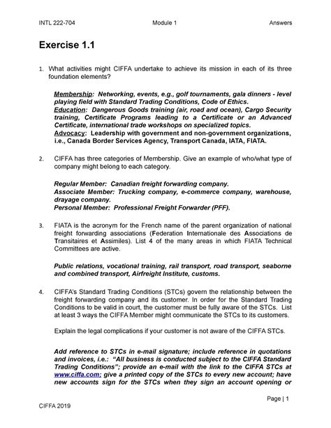 01 Exercises Answers Non Intl 222 704 Module 1 Answers Exercise 1