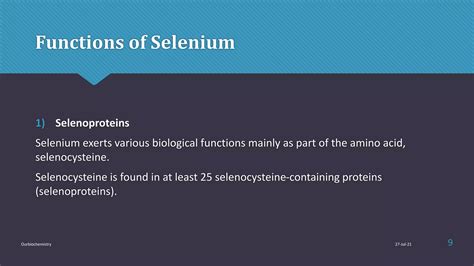 Selenium Chemistry Functions And Clinical Significance Pdf