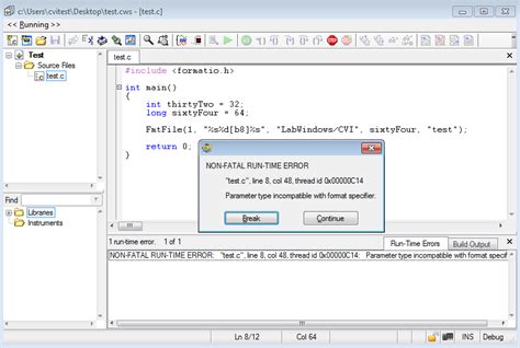 Solved Non Fatal Run Time Error Unknown Source Position Thread Id 0x000027d0 Parameter Type