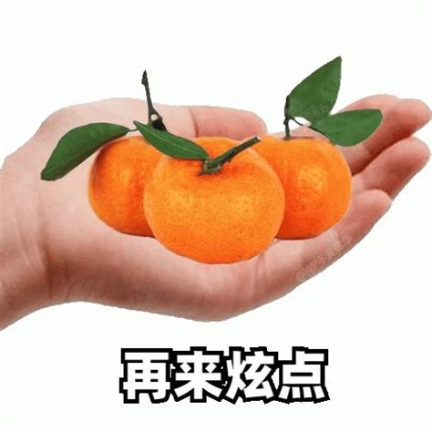 沙糖桔来这炫点 再来炫点手中三颗橘子的可爱表情包表情包图片gif动图 求表情网 斗图从此不求人