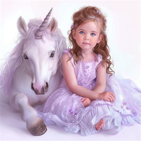Download Ai Generated Girl Unicorn Royalty Free Stock Illustration