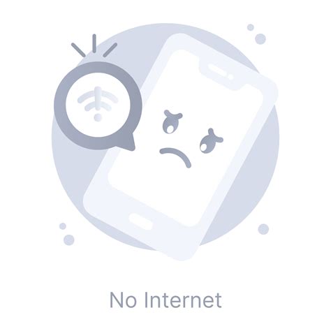 No Internet Flat Rounded Icon In Appealing Graphic 14814059 Vector Art