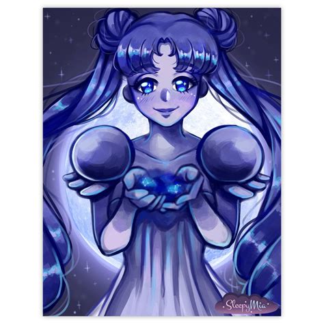 Sailor Moon At Night Art Print Sleepy Mia